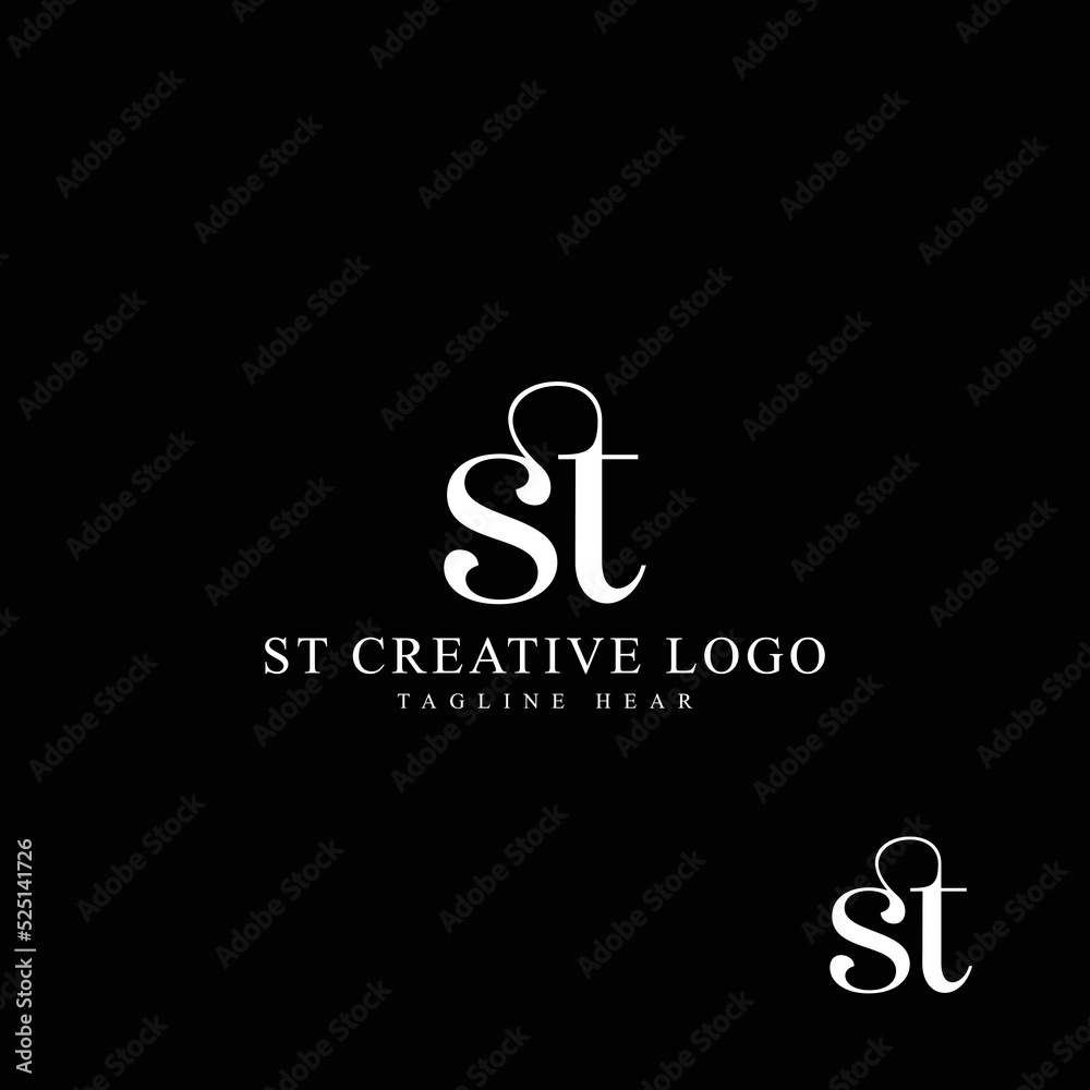 ST luxury fashion logo or TS modern logo, golden, creative, minimal ...