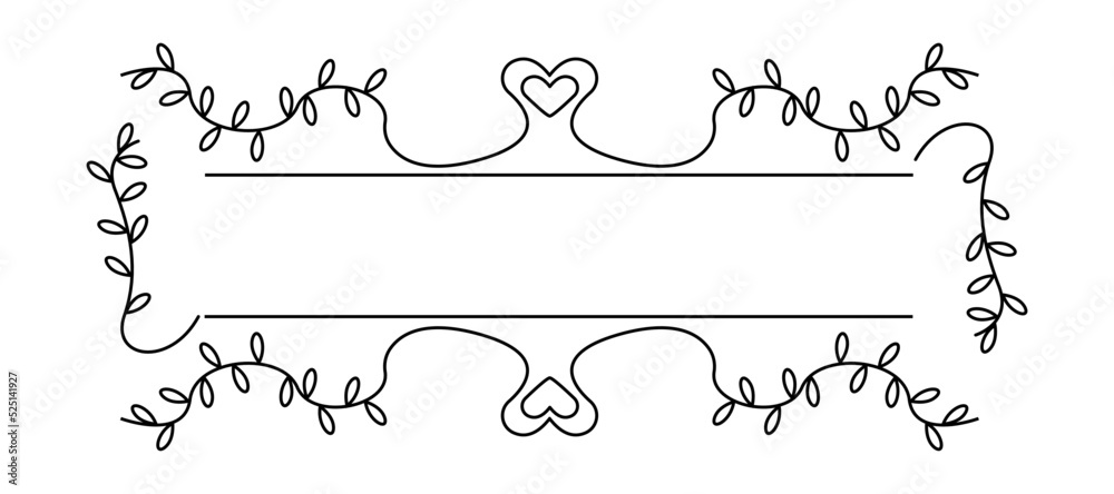 Blank template for text, isolated text box, vector ornaments Stock ...