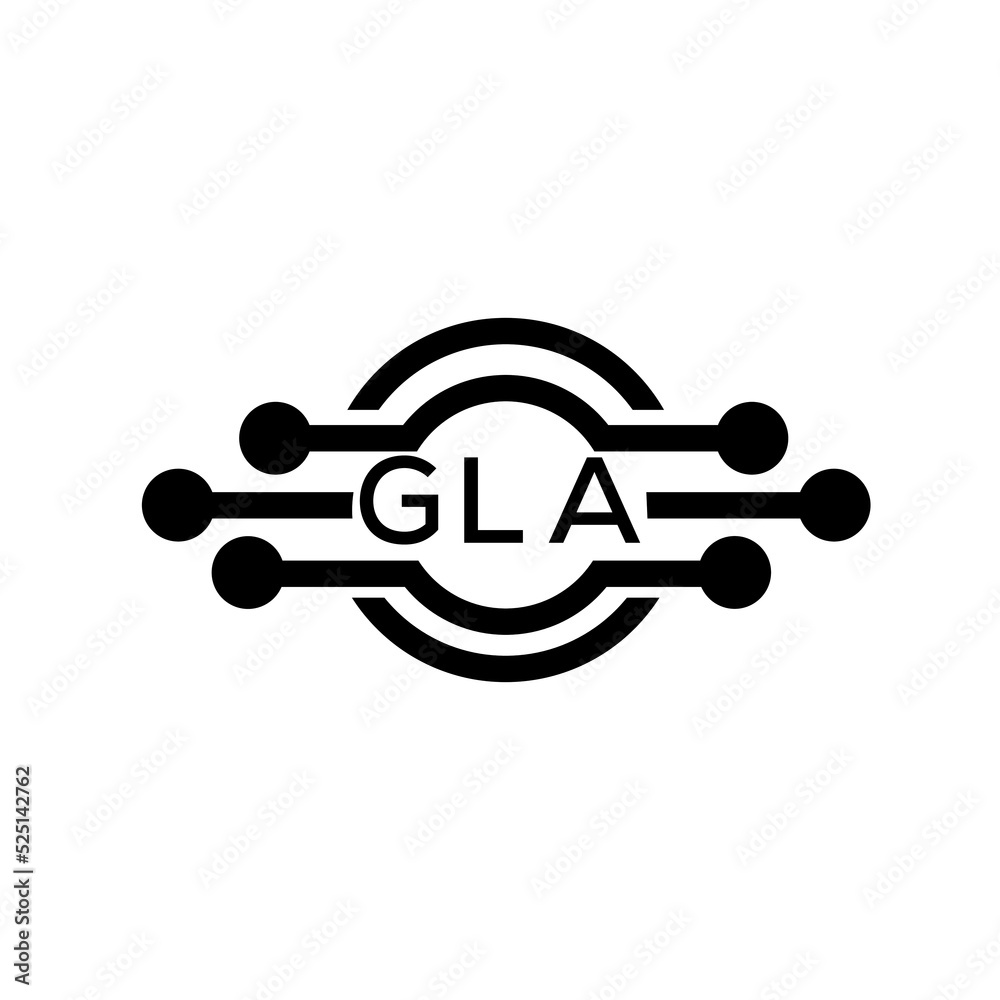 GLA letter logo. GLA best white background vector image. GLA Monogram ...