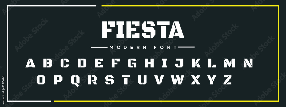 FIESTA Unique and Minimal TECH Letter set for your new startup ...