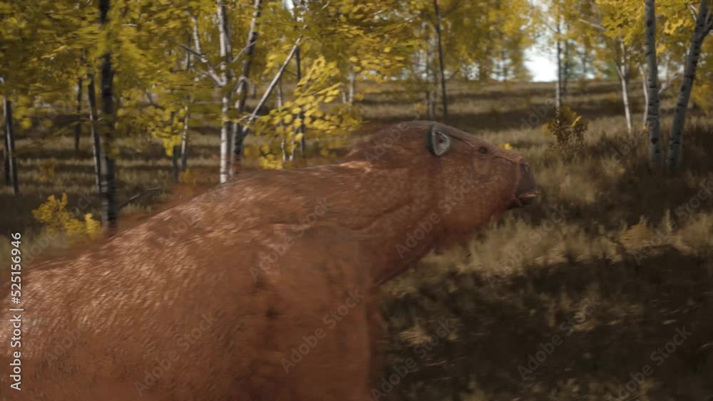 Megatherium Walks in the Forest Extinct Ground Sloths Pliocene ...