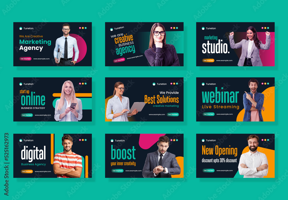 Business Header Banner Design Stock Template | Adobe Stock