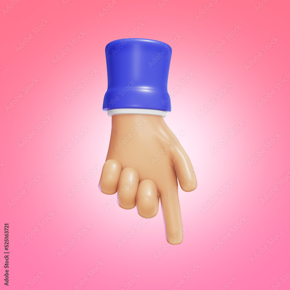 finger pointing business corporate 3d emoji hand gesture fingers ...