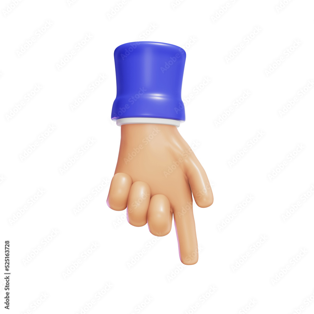 finger pointing business corporate 3d emoji hand gesture fingers ...
