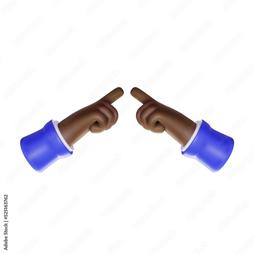 finger pointing business corporate 3d emoji hand gesture fingers ...