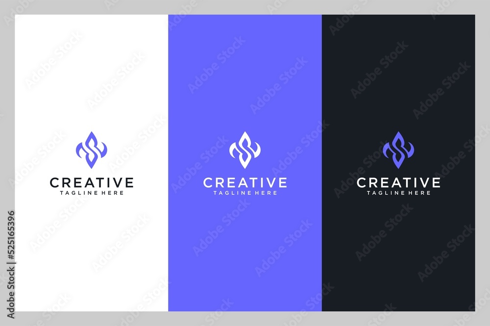 elegant letter NS logo design Stock Illustration | Adobe Stock