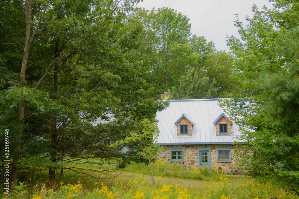 Typical architecture of a canadian house on the countryside in the ...