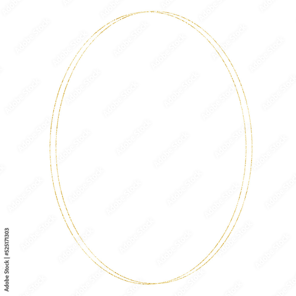 Oval golden frame, gold ellipse. Isolated png illustration, transparent ...