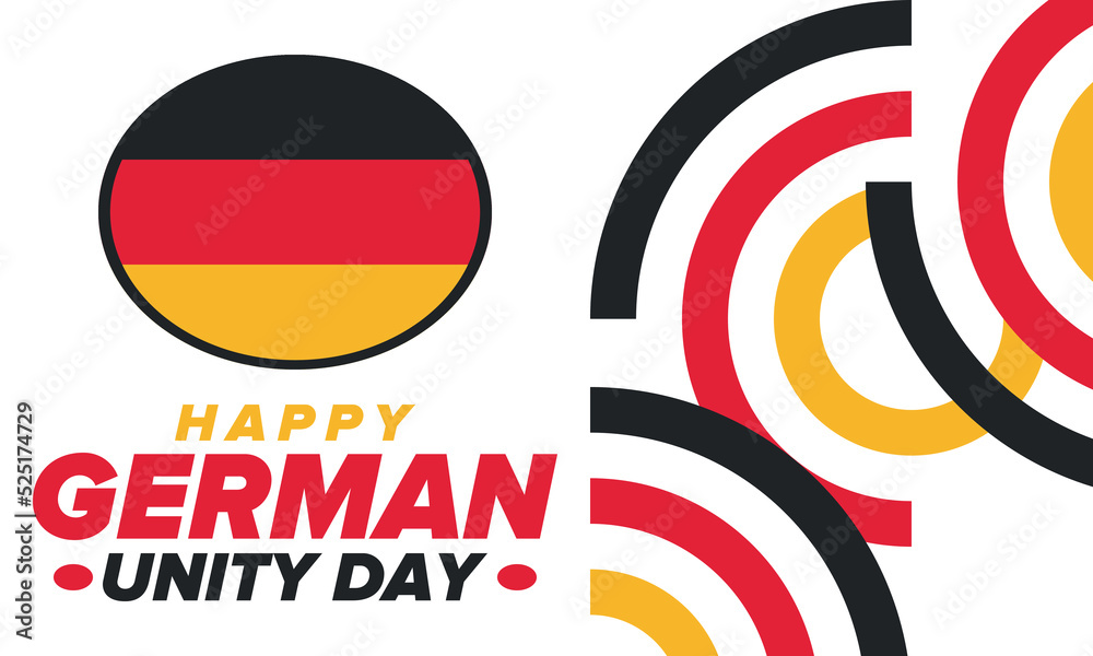 German Unity Day. Celebrated annually on October 3 in Germany. Happy ...