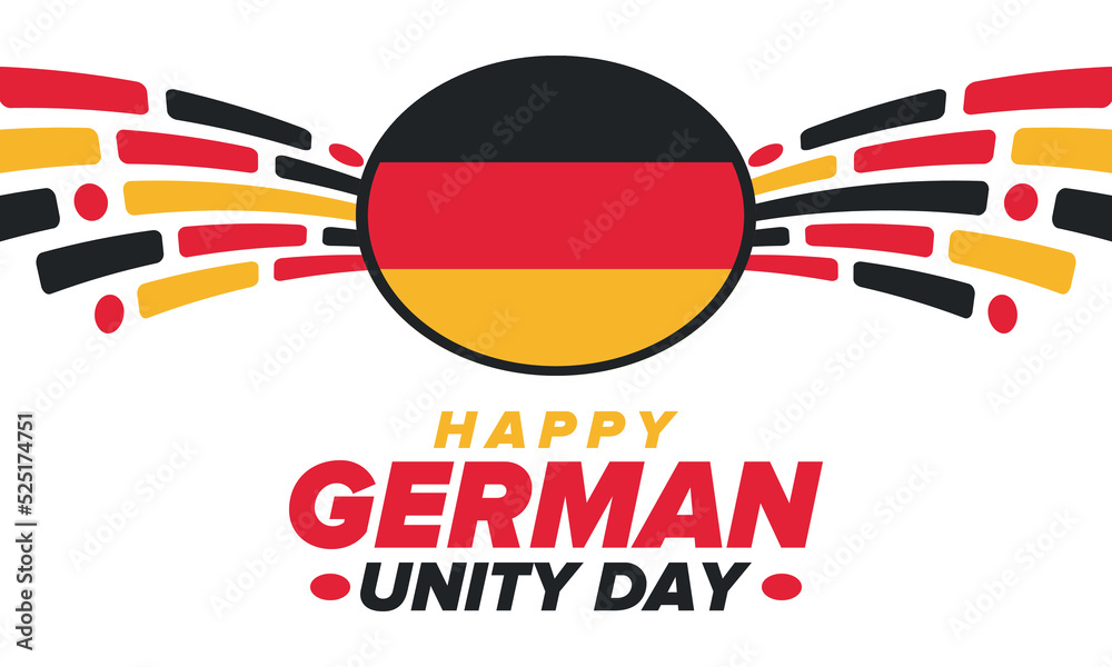 German Unity Day. Celebrated annually on October 3 in Germany. Happy ...