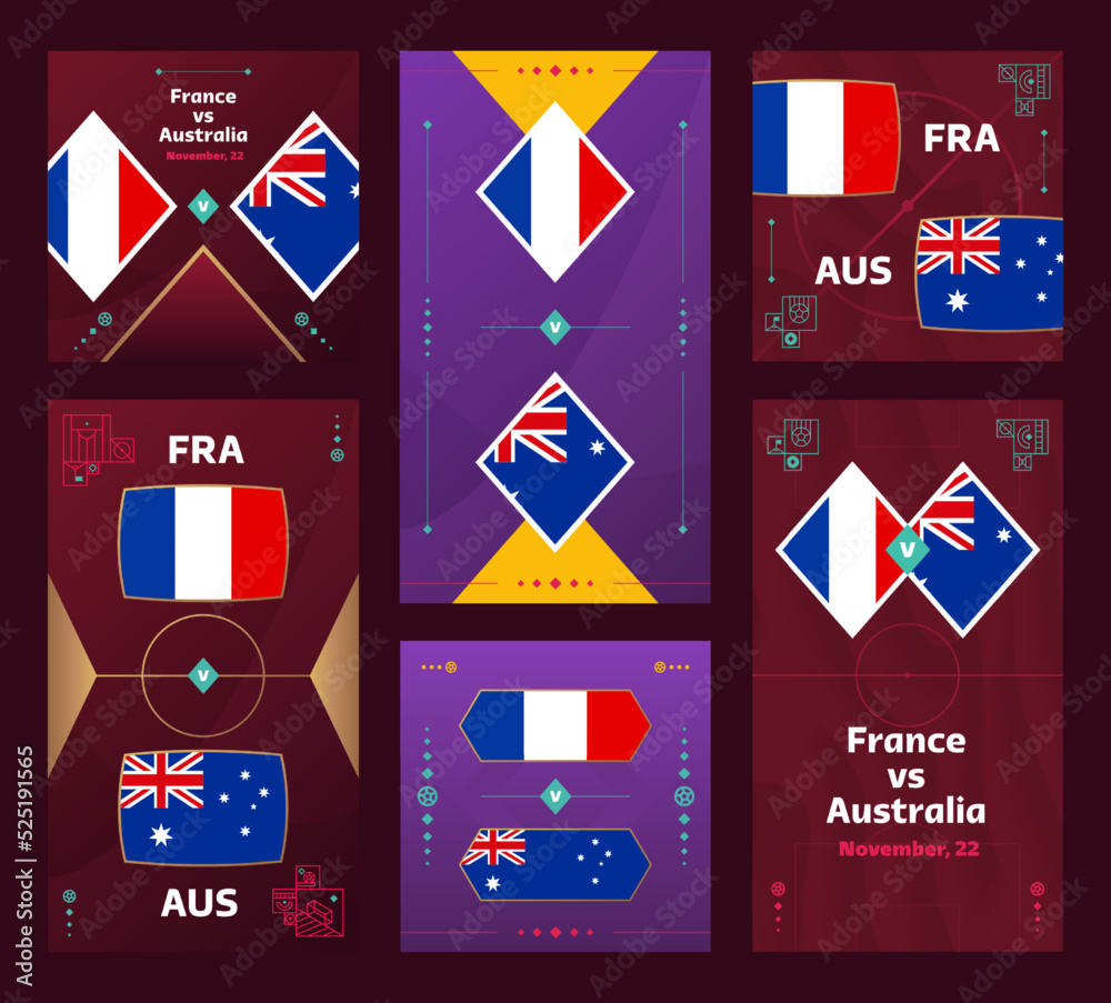 France Vs Australia Match World Cup Football 2022 Vertical And Square france-vs-australia-match-world-cup-football-2022-vertical-and-square