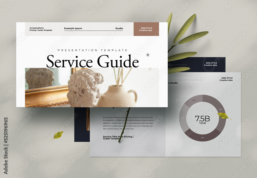 Service Guide Presentation Layout Stock Template | Adobe Stock