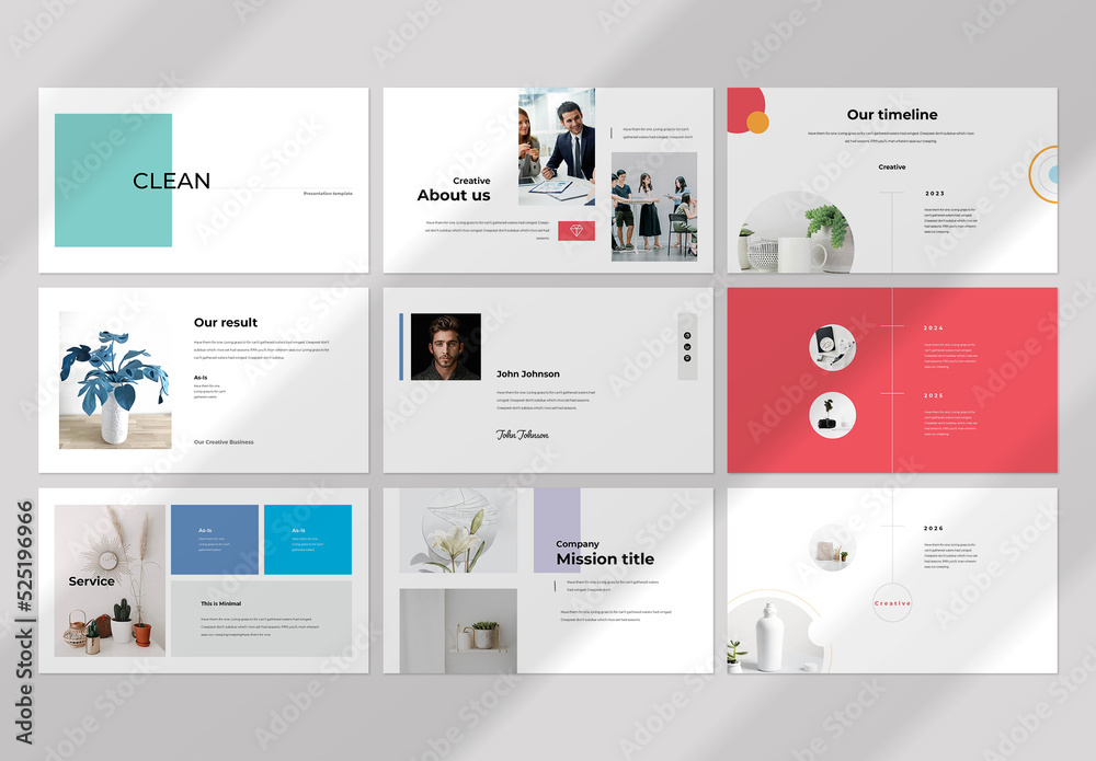 Clean Presentation Stock Template | Adobe Stock