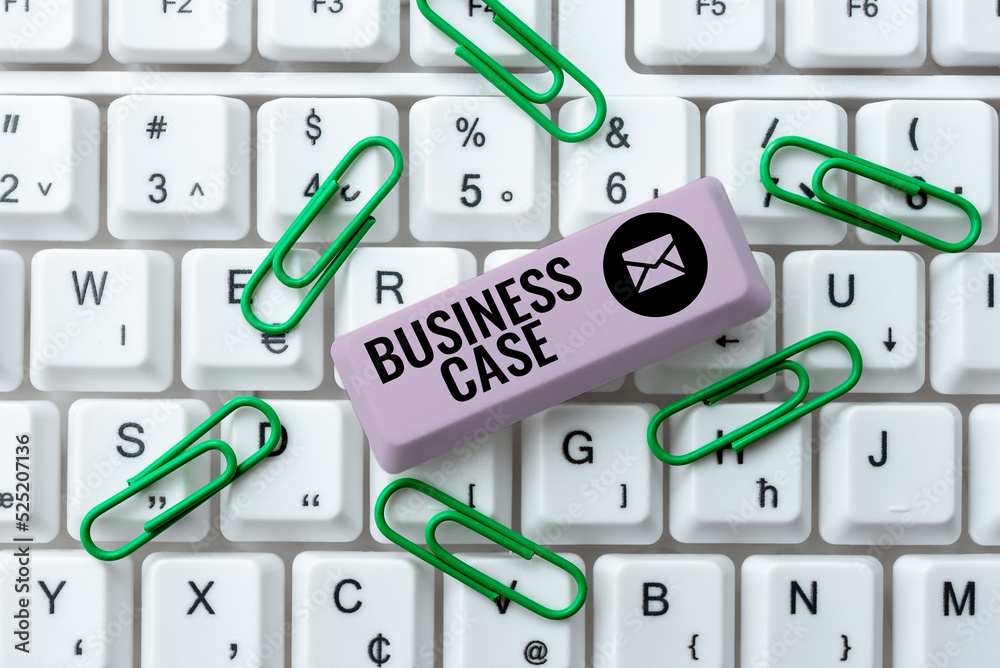 Sign displaying Business Case. Conceptual photo Proposition Undertaking ...