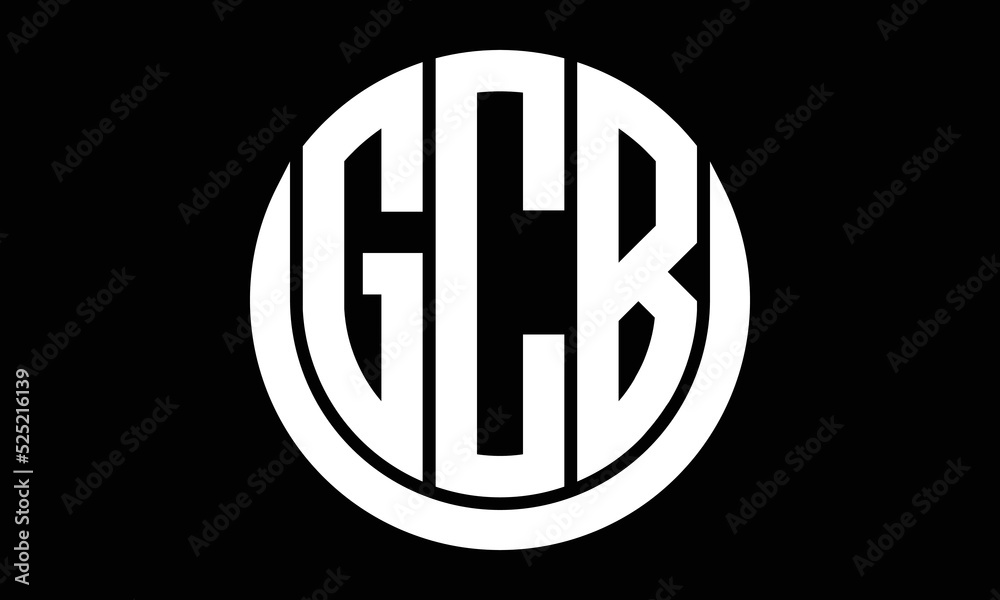 GCB shield in circle logo design vector template. letter mark, wordmark ...