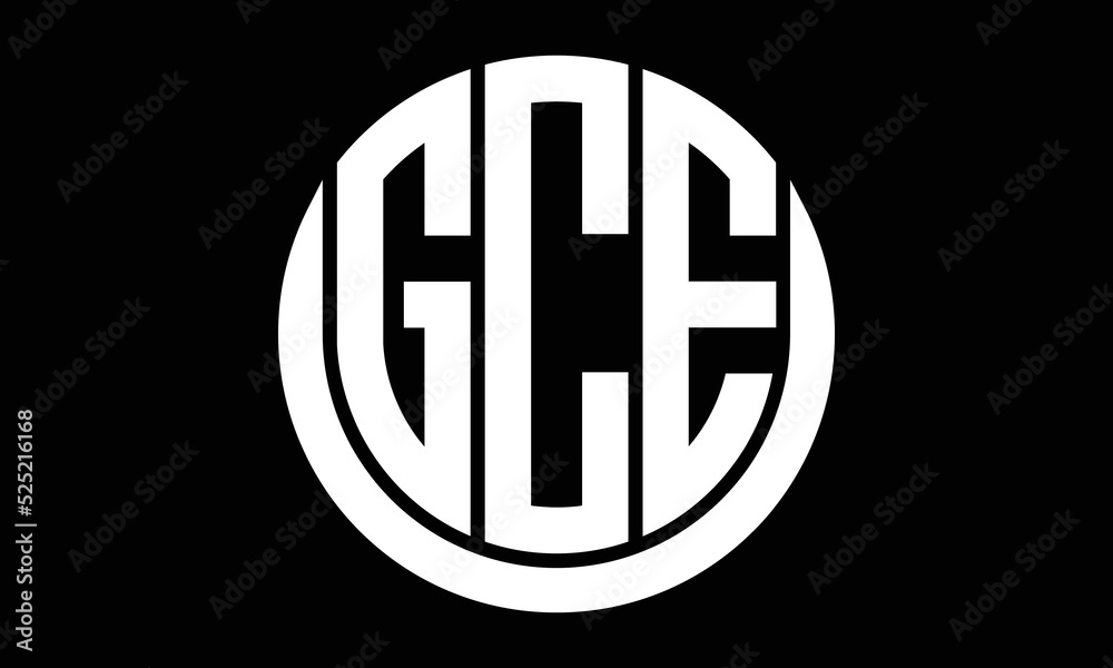 GCE shield in circle logo design vector template. letter mark, wordmark ...