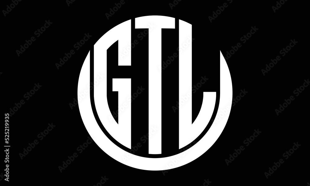 GTL shield in circle logo design vector template. letter mark, wordmark ...