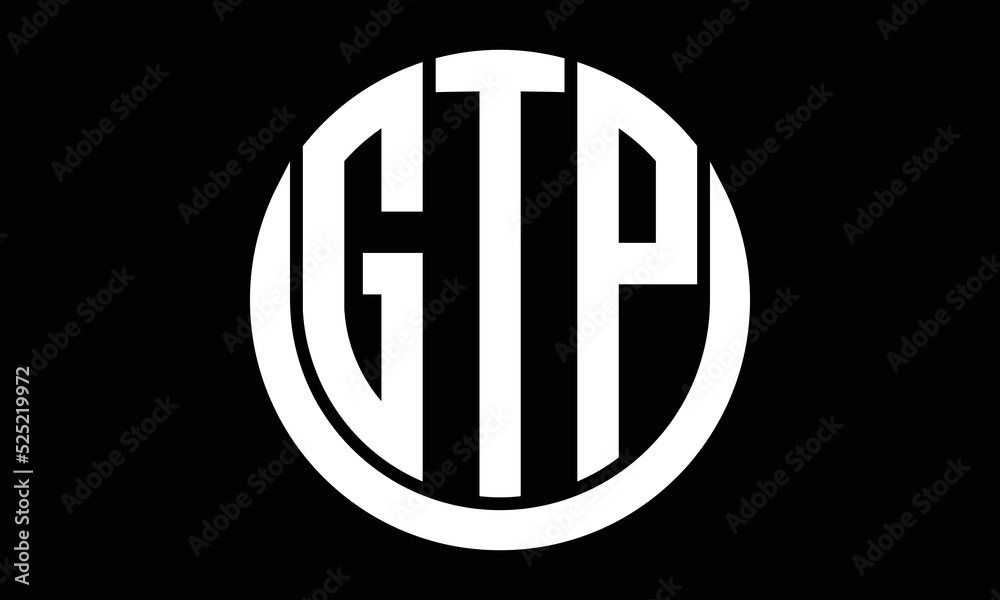 GTP shield in circle logo design vector template. letter mark, wordmark ...