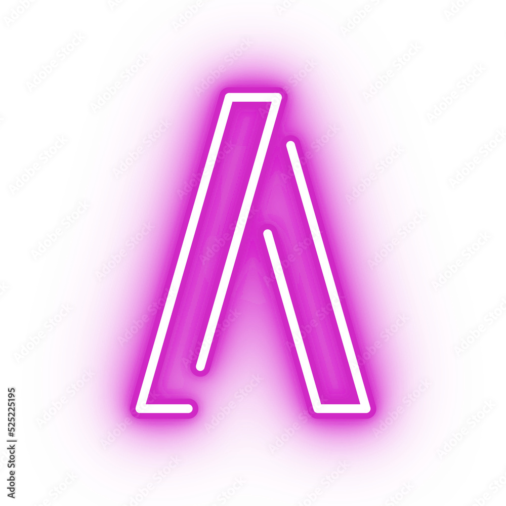 Neon alphabet A icon, glowing icon, glowing alphabet icon, glowing A ...
