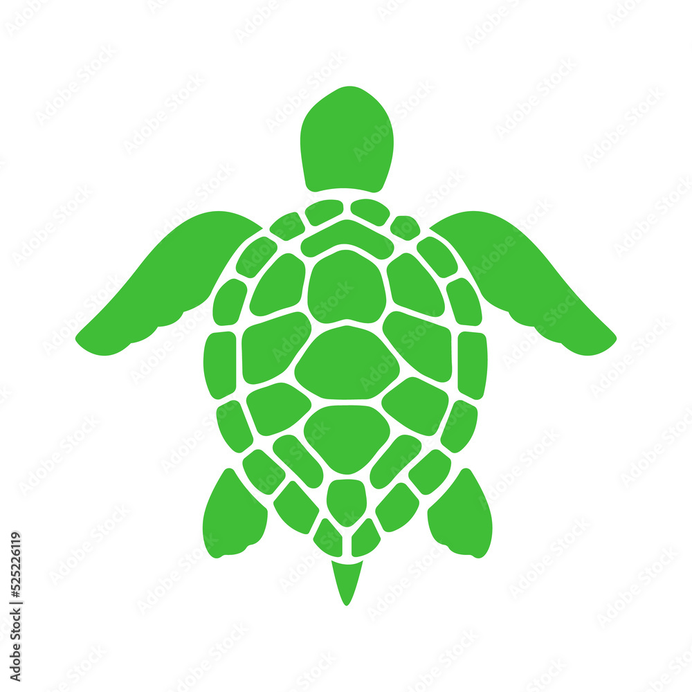 Swimming sea turtle text box vector Leave space for text. Isolated on ...