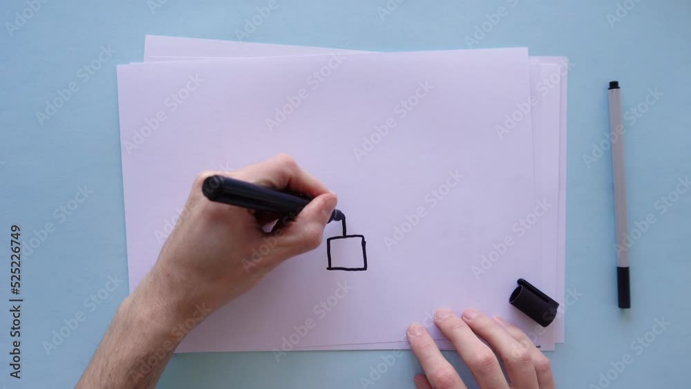 Drawing a family genogram with parents and grandparents. Concept of ...