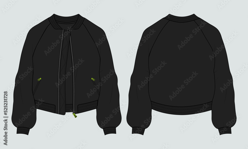 Long sleeve with zipper and pocket jacket sweatshirt technical fashion ...