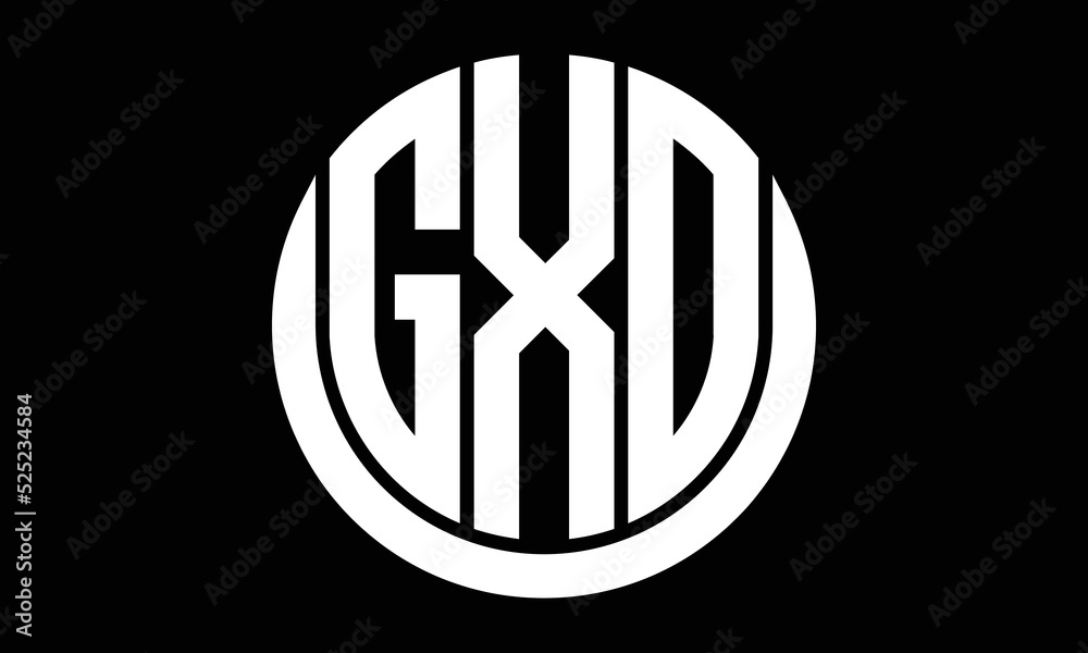 GXO shield in circle logo design vector template. letter mark, wordmark ...