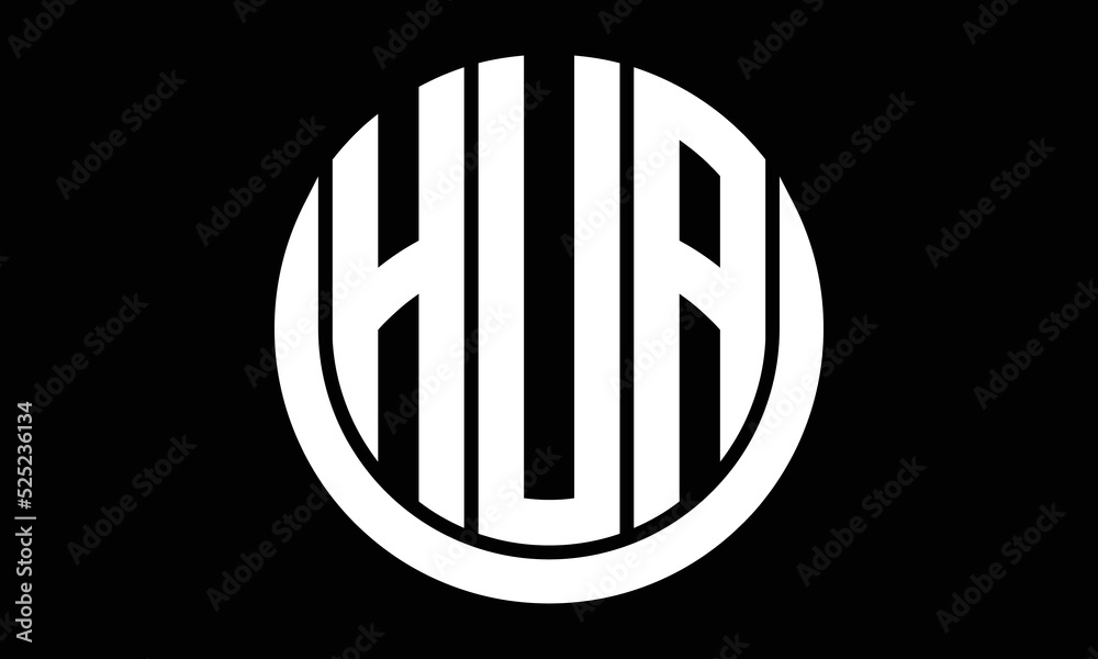 HVA shield in circle logo design vector template. letter mark, wordmark ...