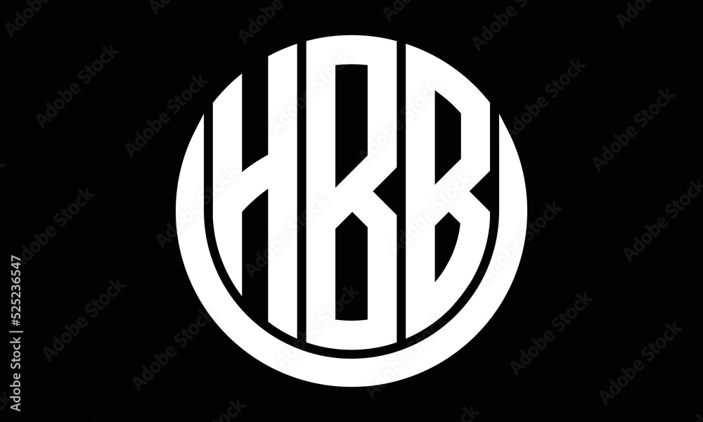 HBB shield in circle logo design vector template. letter mark, wordmark ...