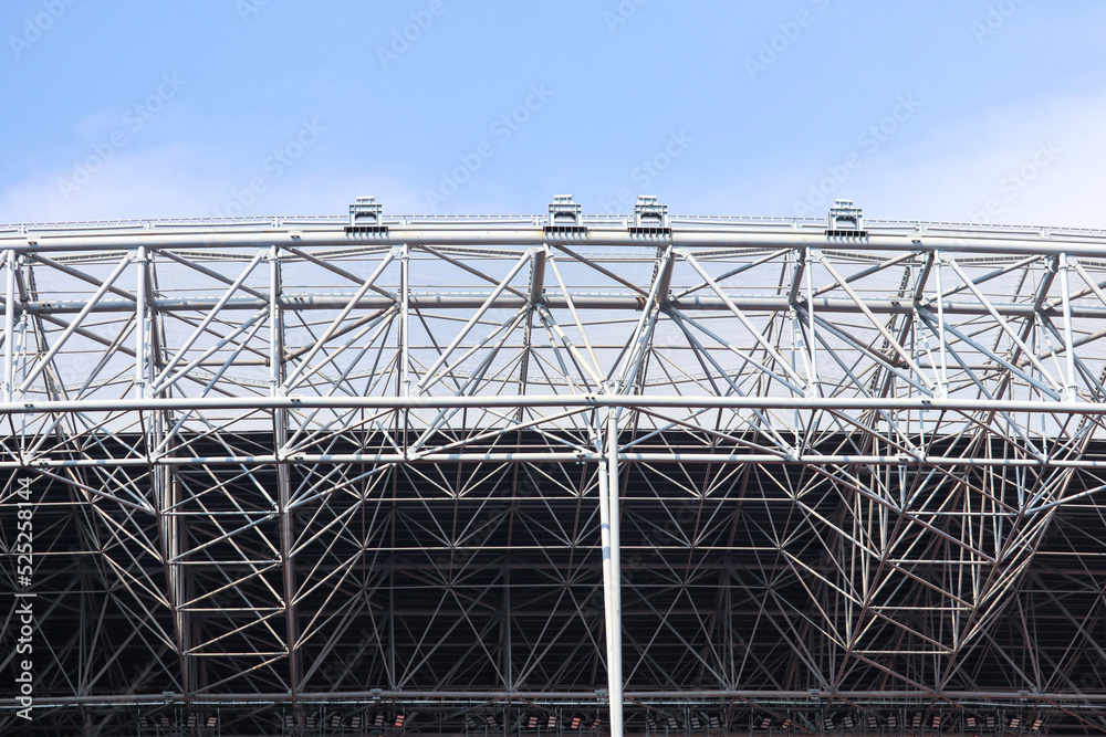 construction of supporting frame for the roof of the jakarta ...