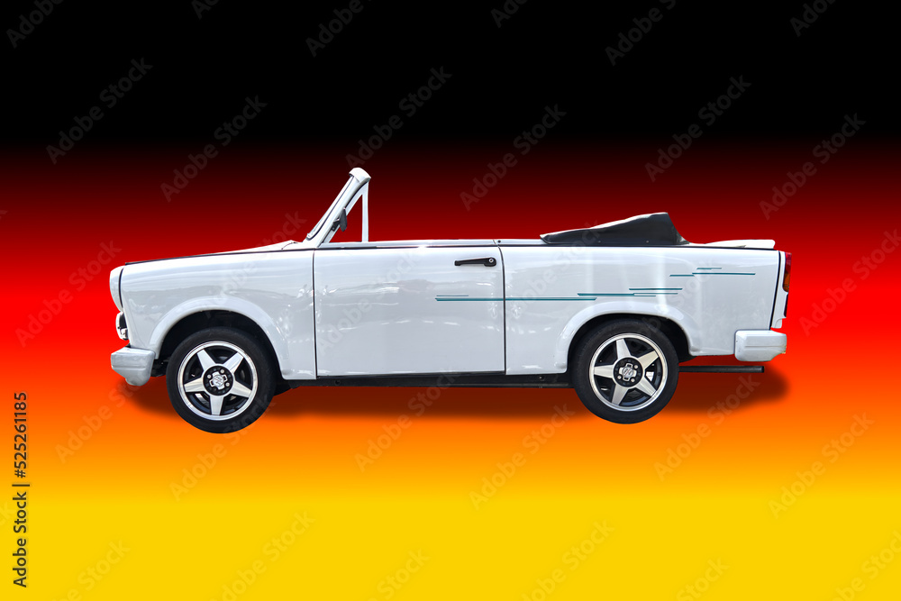 Trabant convertible from GDR, well preserved white vehicle from East ...