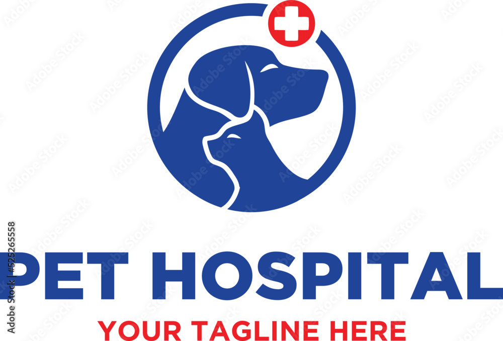 pet hospital logo vector Stock Vector | Adobe Stock
