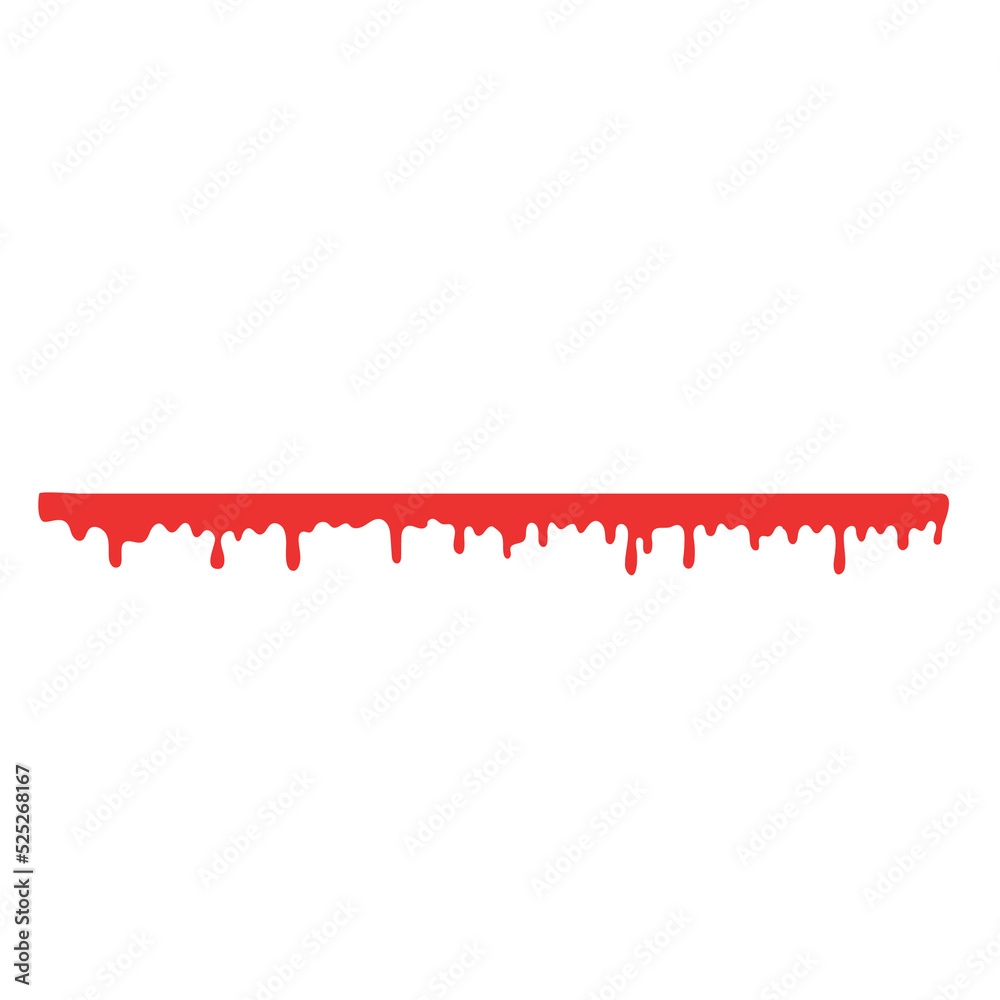 Blood splattered. A red liquid that was dripping down. Concept of crime ...