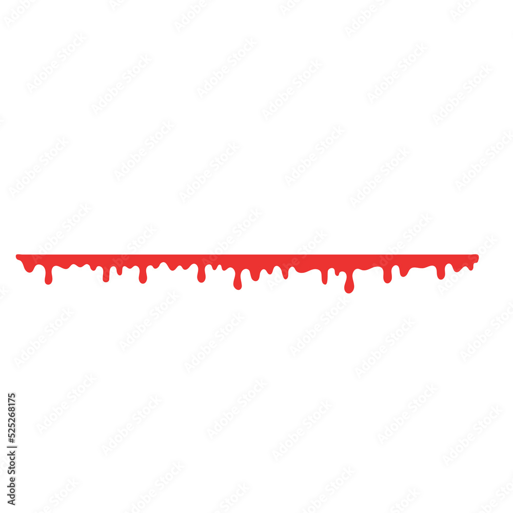 Blood splattered. A red liquid that was dripping down. Concept of crime ...