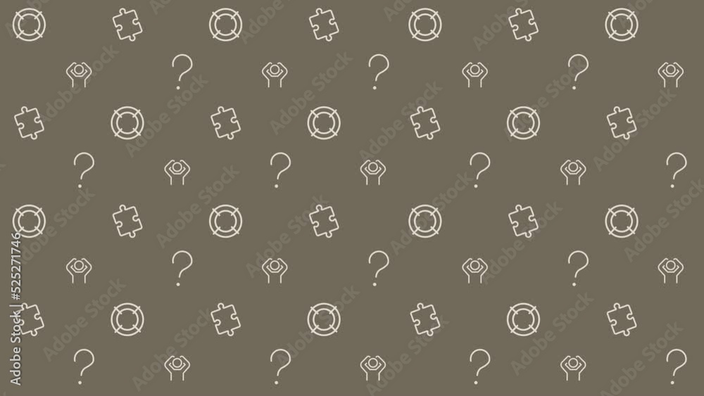 Animated strategic seamless pattern. Making choices. Critical thinking ...
