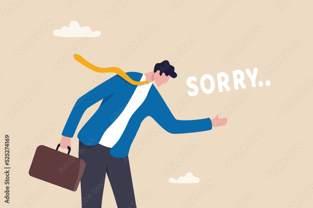 Apologize or say sorry, regret for what happen asking for forgiveness ...