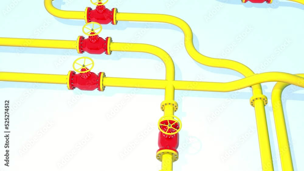 Many gas pipes with valves. Dolly motion footage - Gas and petroleum ...