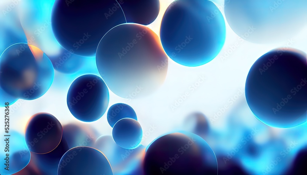 Microscopic particles. Molecules, molecular cell. Close up of a mirco ...