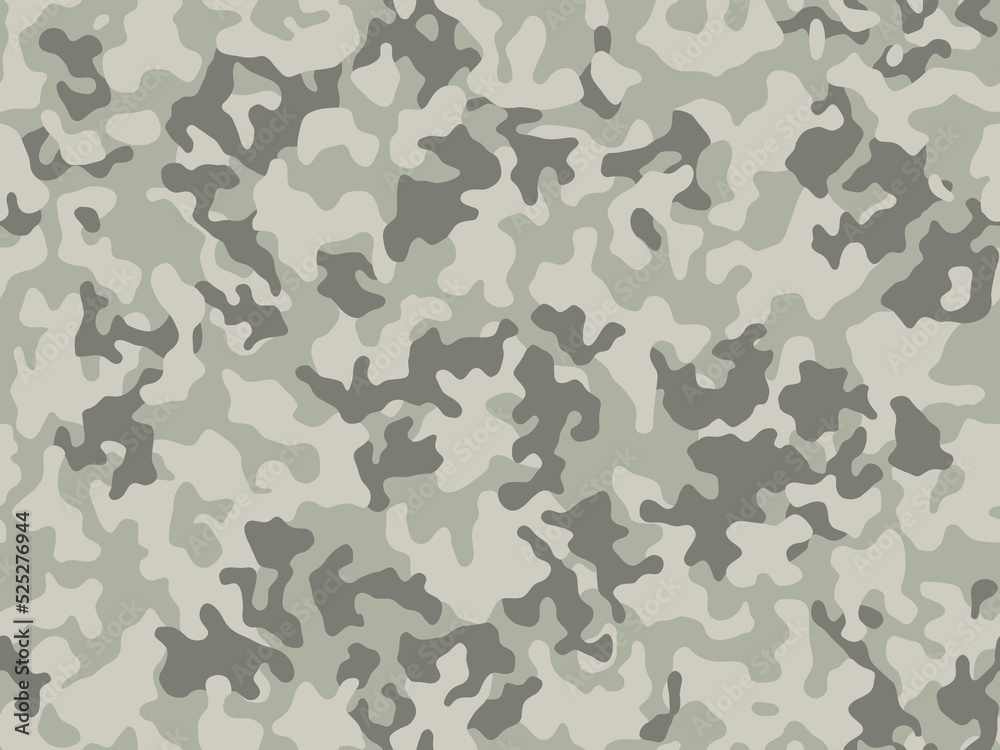 Camouflage pattern background, seamless army wallpaper. Classic military clothing style, masking ...