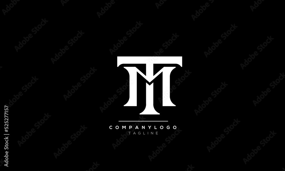Alphabet letters Initials Monogram logo TM, TM INITIAL, TM letter Stock ...