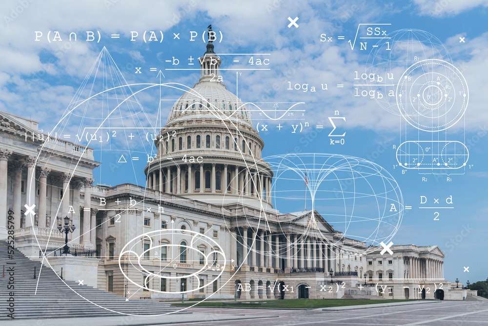 Capitol dome building exterior, Washington DC, USA. Home of Congress ...