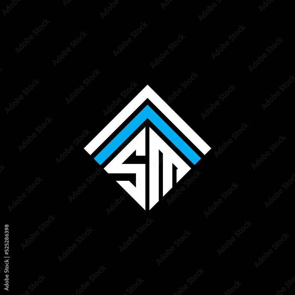 SM letter logo creative design with vector graphic, SM simple and ...