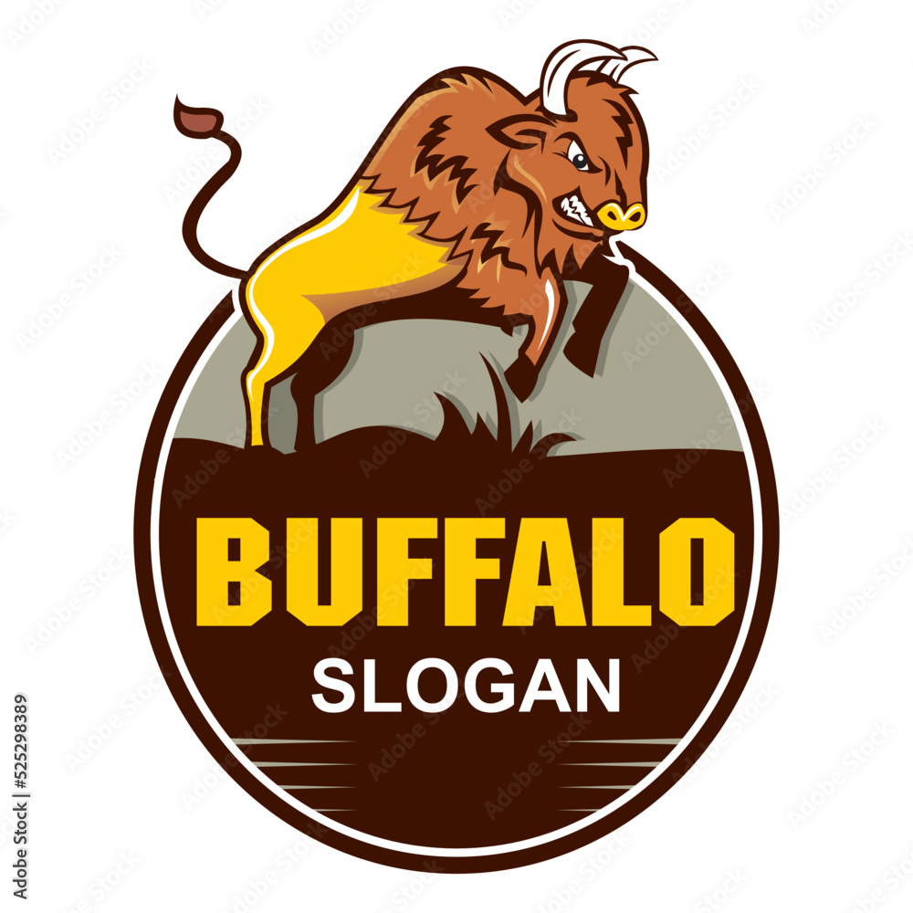 buffalo logo , animal logo vector Stock Vector | Adobe Stock