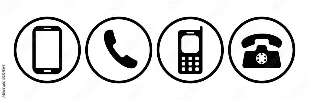 Call icon. Symbol. Sign. Phone icon collection. Call sign. Vector ...