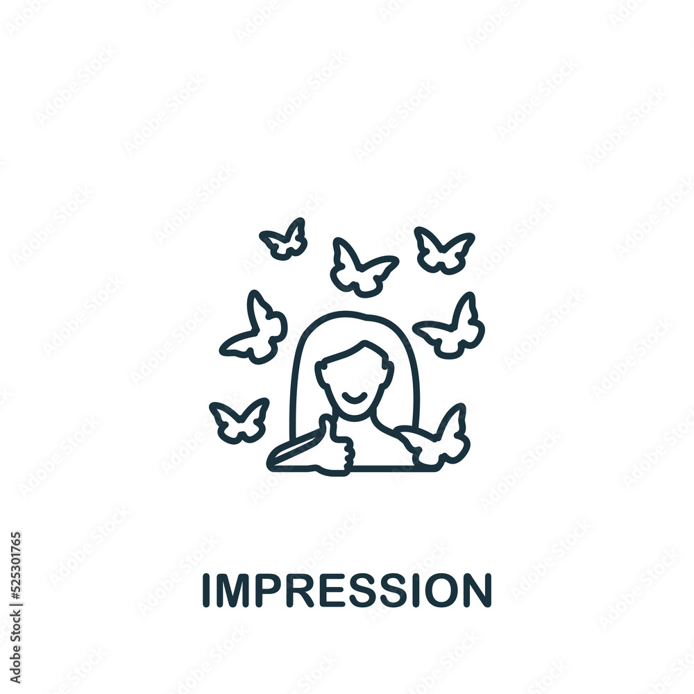 Impression icon. Line simple icon for templates, web design and ...