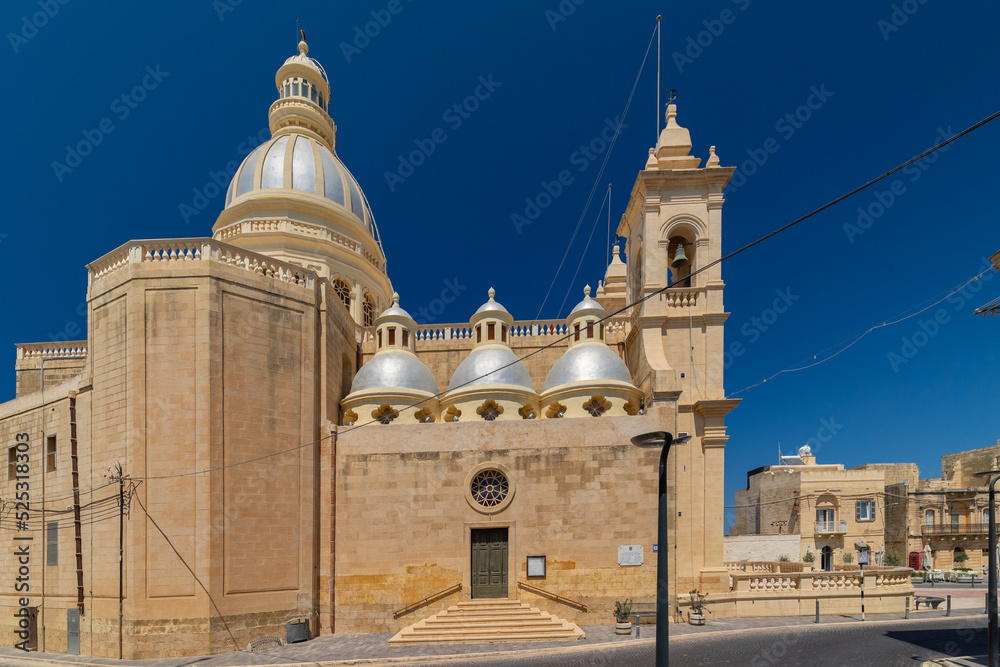 Nadur, Malta 08-08-2022 Basilica of St. Peter and St. Paul in the city ...