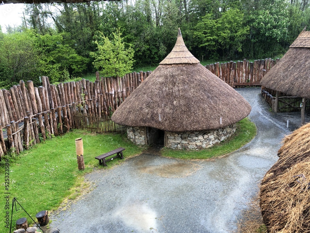 Foto de Historical viking houses reconstructed in Irish National ...