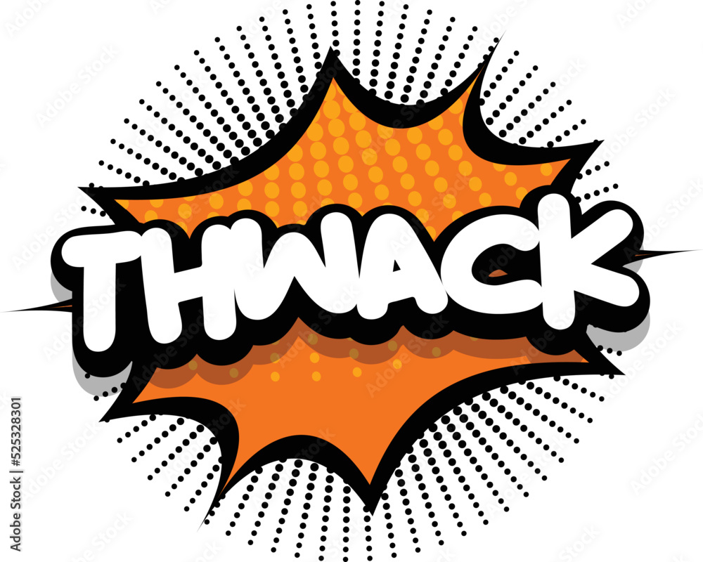 thwack Comic book explosion bubble vector illustration Stock Vector ...