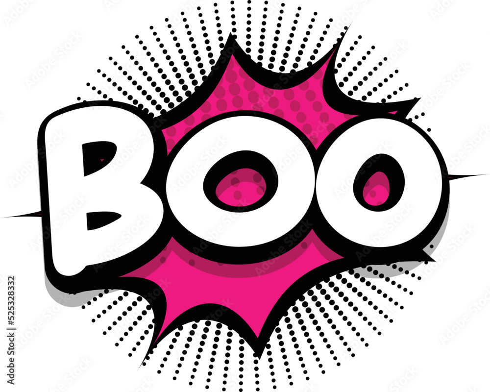 boo Comic book explosion bubble vector illustration Stock Vector ...