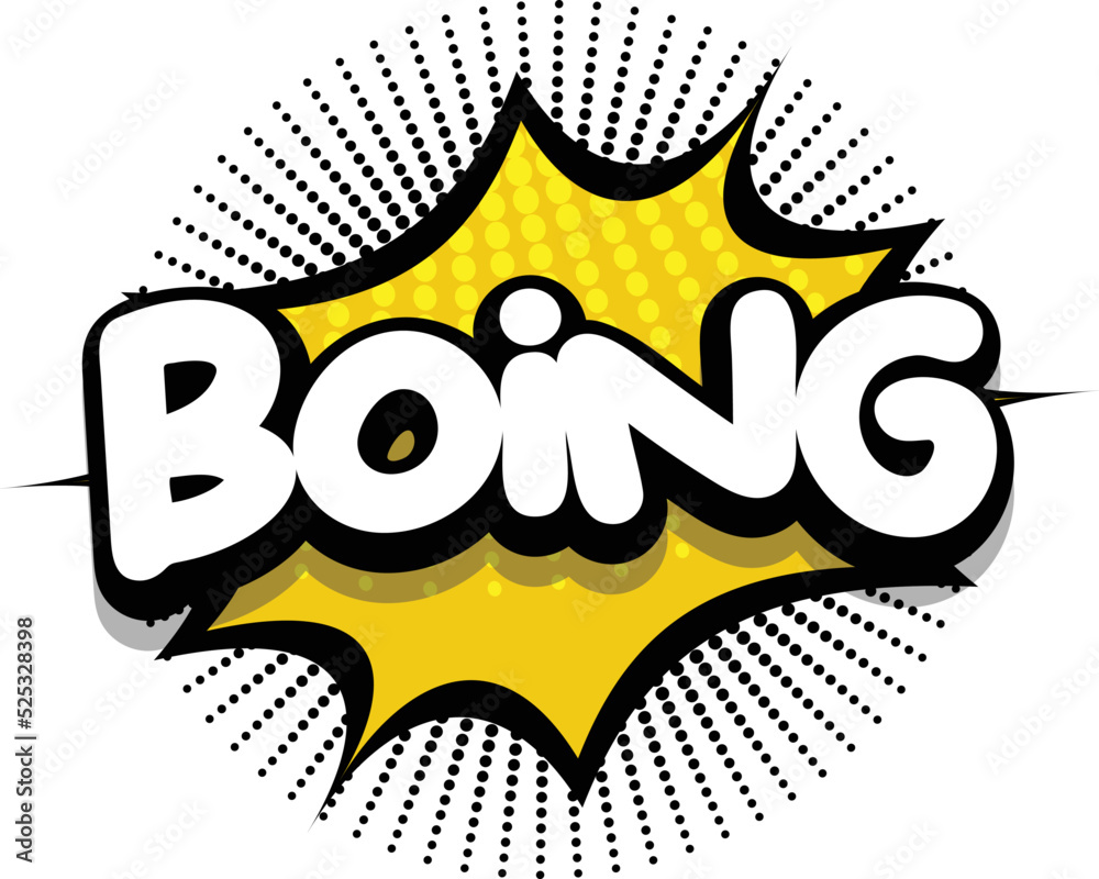 boing Comic book explosion bubble vector illustration Stock Vector ...